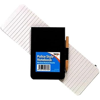 Tiger police style elastic notebook pad with pencil: Amazon.co.uk ...