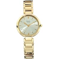 Titan Raga Viva Golden Dial Analog with Date Metal Strap Watch for ...