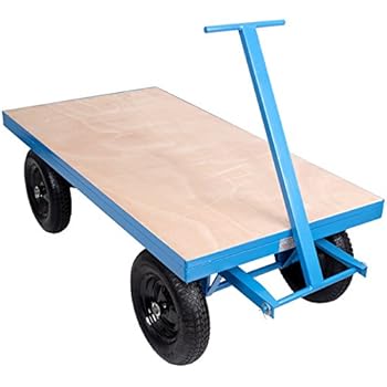 1000kg Heavy Duty Site Trolley Platform Hand Truck Cart with Pneumatic ...