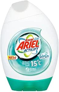 Ariel Excel Gel with Febreze Laundry Detergent 18 Washes (Pack of 6 ...