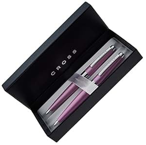 Cross Cardinal Pink & Chrome Ballpoint Pen & Pencil Set: Amazon.co.uk ...
