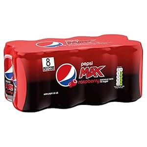 Pepsi Max Raspberry, 330 ml (Pack of 8): Amazon.co.uk: Prime Pantry