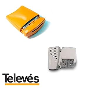 KIT AMPLIFICATORE ALIMENTATORE TV TELEVES LTE PER ANTENNA DAT HD BOSS ...