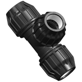 MDPE Water Pipe Fitting 25MM Compression Equal TEE: Amazon.co.uk: DIY ...