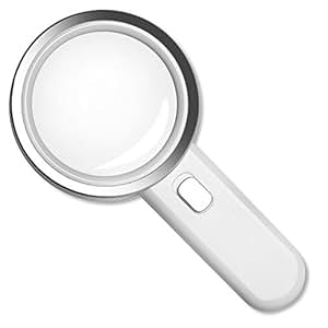 Fancii 5X High Power LED Magnifying Glass with Light, Large 90mm ...