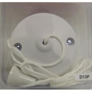 Bathroom Pull Cord Ceiling Switch 6 Amp White: Amazon.co.uk: DIY & Tools