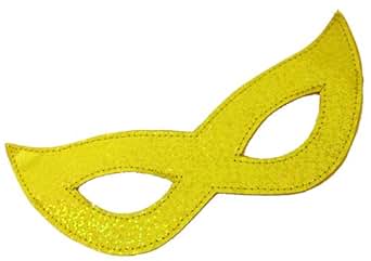 Shiny Yellow Eye Mask Laser Cyber Robot Masquerade Super Hero Fancy ...