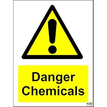 Caution Chemical Store COSHH Safety Sign - Self adhesive sticker 200mm ...