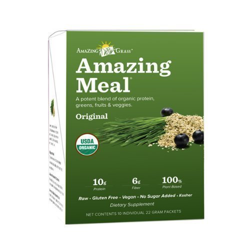 Amazing Grass, Amazing Meal, Original, 10 Individual Packets, 22 g Each ...