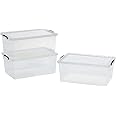 Really Useful Plastic Nestable Storage Box 83 Litre Clear (Pack of 3) : Amazon.co.uk: Home & Kitchen