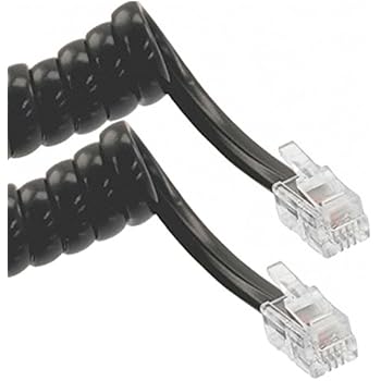 Replacement Telephone Handset Cords Coiled Cable Black 1m - VASI4KO ...