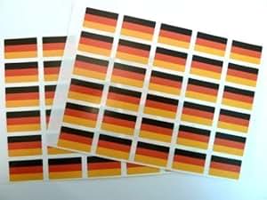 Pack of 60 , 33x20mm , Germany Self-Stick Flag Stickers , Self-Adhesive ...