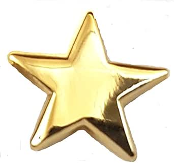 Gold Star Pin badge - Pack of 10: Amazon.co.uk: Clothing