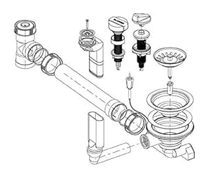 Blanco Drainage Fitting 3.5 Inches with Pop-Up Waste Overflow Round ...
