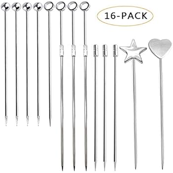 Cocktail Picks Martini Picks Stainless Steel Reusable with Pineapple ...