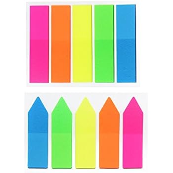 800x Coloured Small Page Markers Folder Tab Organiser Memo Sticky Notes ...