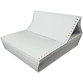 Computer Paper Dot Matrix Printer Paper 10"x12", 2 Part 500 Sets Blank ...