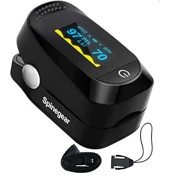 Finger Pulse Oximeter for home use UK CE Approved Spinegear Portable ...
