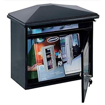 Worthersee Extra Large Steel Mail Box A4 Post Box Letter Box Black ...