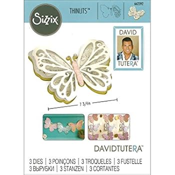 Sizzix 661182 Thinlits Die Set Matrice Duo de Papillon par Tim Holtz Acier Carbone Multicolore ...