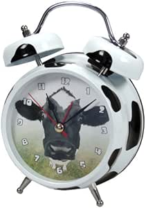 Zeon Wacky Waker Cow Twin Bell Alarm clock with Cow Alarm Sound, Black ...