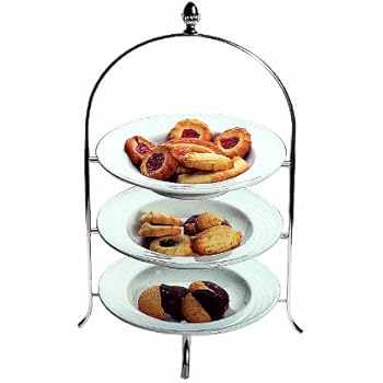 Mepra Stainless Steel Palace 3-Tier Afternoon Tea Stand, Silver: Amazon ...
