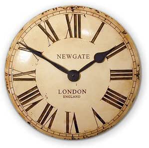 Newgate Large 20 inch Convex clock, Antique Cream with brown detailing ...