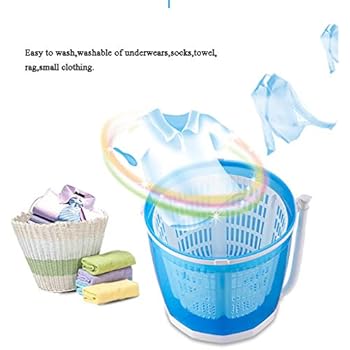 Mini Hand Cranked Washing Machine Portable Manual Non-Electric Washer ...