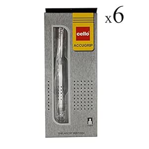 Cello Accugrip Retractable Ball Point Pen (Pack of 6): Amazon.in ...