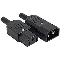 SP Electron IEC320 C13 Female Inline Adapter Plug Power Socket Connectors 3 Pins Terminals Panel ...