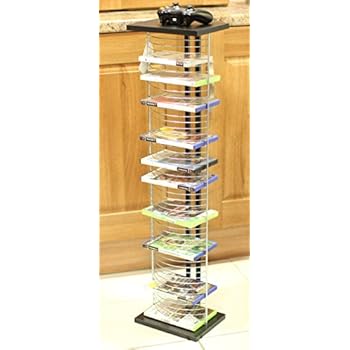 SORA Acrylic DVD Rack transparent back-panel: Amazon.co.uk: Kitchen & Home