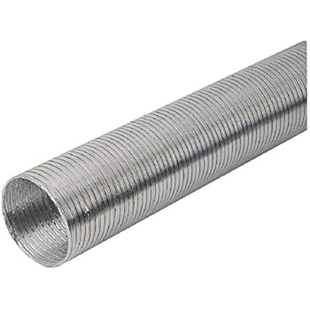 Aluminium Flexible Pipe 75mm / 3" Length - 2.5m Flexi Air Ducting Hose ...