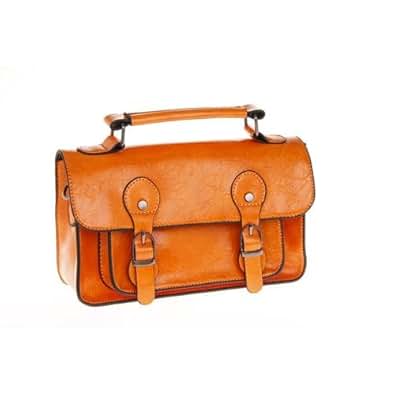 EQUILIBRIUM Medium Sahara Orange Satchel Bag ~ Satchel Handbag: Amazon ...