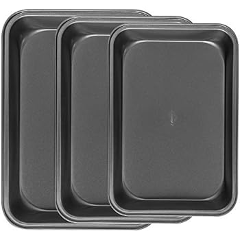 A+Selected Oven Baking Trays Non Stick Set - Carbon Steel Roasting Tins ...