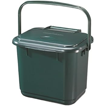 5 LITRE KITCHEN CADDY COMPOST FOOD WASTE BIN GREEN WITH HANDLE (CADDY ...