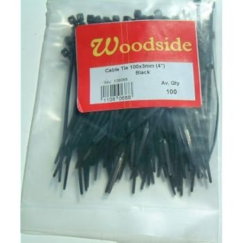 Pack of 100 small cable ties (Black) approx 100mm: Amazon.co.uk: Office ...