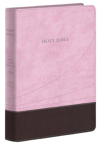 Holy Bible: King James Version Large Print, Chocolate / Pink FlexiSoft ...