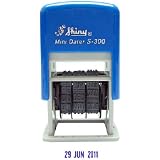 Shiny S-300 Self Ink Mini Dater Stamp Black : Amazon.in: Office Products