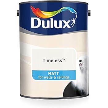Dulux Matt Emulsion Paint For Walls And Ceilings - Timeless 5L: Amazon ...