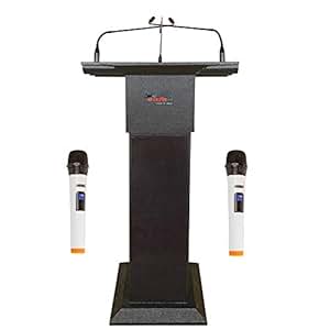 5 core Podium-01 Portable Lectern Microphone Stand with 3 Inbuilt ...