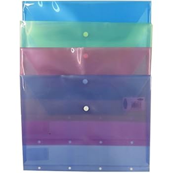 A4 Ring Binder Clear Plastic Stud Document Wallet (Pack of 5): Amazon ...