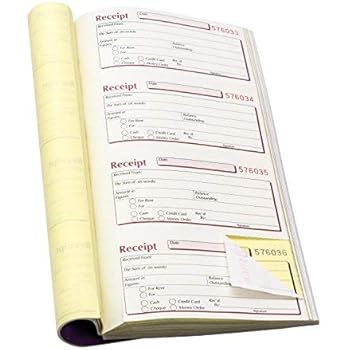 Duplicate Receipt Book Cash Book A6 Numbered 1-80 x 6 Books Plus Star ...