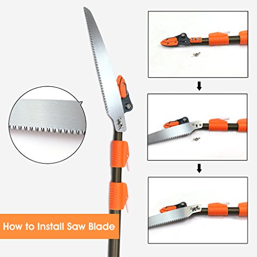 Finether Tree Pruner:Telescoping Long Reach Tree Lopper Aluminium Cut ...