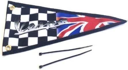 Car Aerial Flag Vespa Checkered Union Jack Pennant Scooter Aerial Flag ...