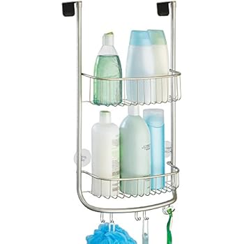 Blue Canyon 2 Tier Grey Over Shower Screen Caddy Hanging Bathroom ...