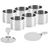 VonShef Food Presentation Rings, Set of 4 Mousse Ring Set with Spatula ...