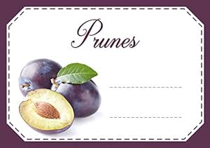 Mon Bio Jardin Lot de 30 étiquettes Autocollantes Prunes pour Confiture ...