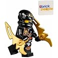 LEGO Ninjago Minifigure - Cole Zukin Robe (Black Ninja) with Dual Gold ...