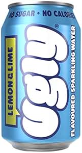 Ugly Lemon & Lime Flavoured Sparkling Water - No Sugar - No Calories ...