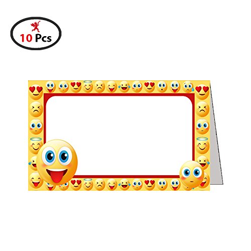 Buy Party Propz Emoji Menu Card Set of 10 Pieces / Emoji Party Supplies ...